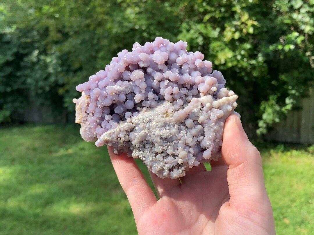 Large Grape Agate Cluster, High Quality, Lavender Purple Stone ...