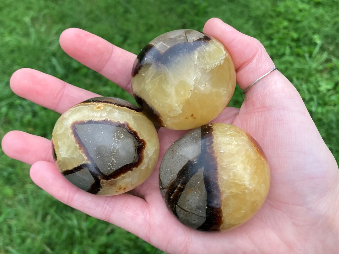 Septarian Palm Stone, Yellow Dragon Septaria, Healing Crystals, You ...