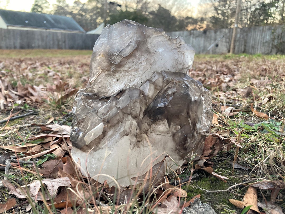 XL Elestial Quartz Specimen, Smoky & Clear Quartz, Gorgeous Statement ...