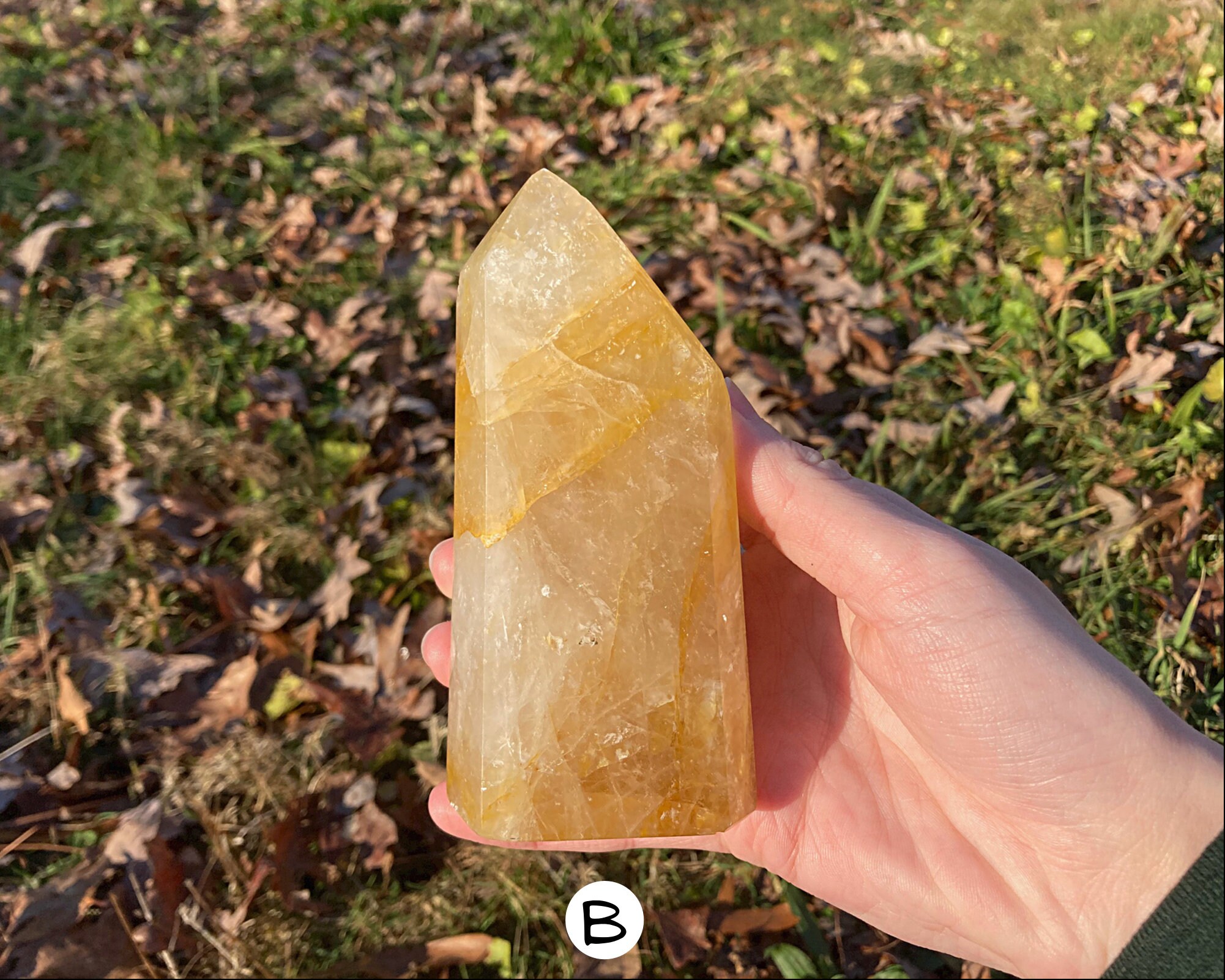 Home Décor Orange Obelisk Terminated Points The Golden Healer Quartz ...