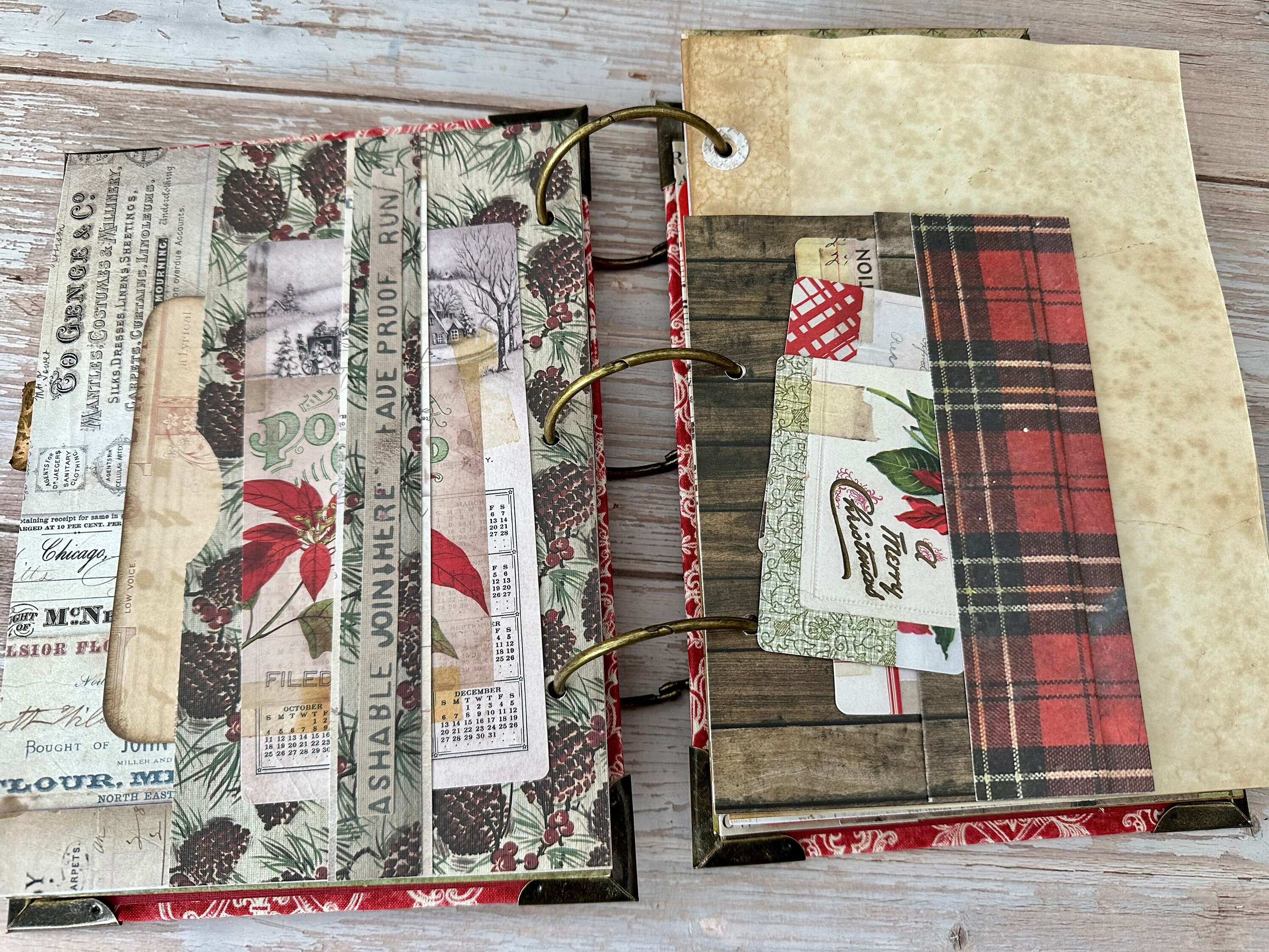 Christmas Ring Bound Journal - Etsy