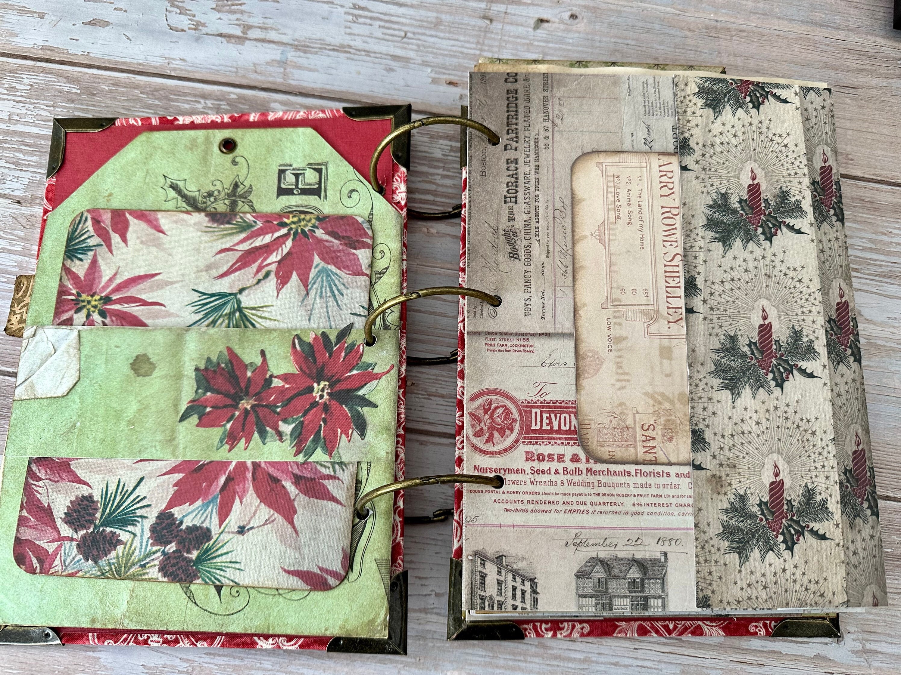 Christmas Ring Bound Journal - Etsy