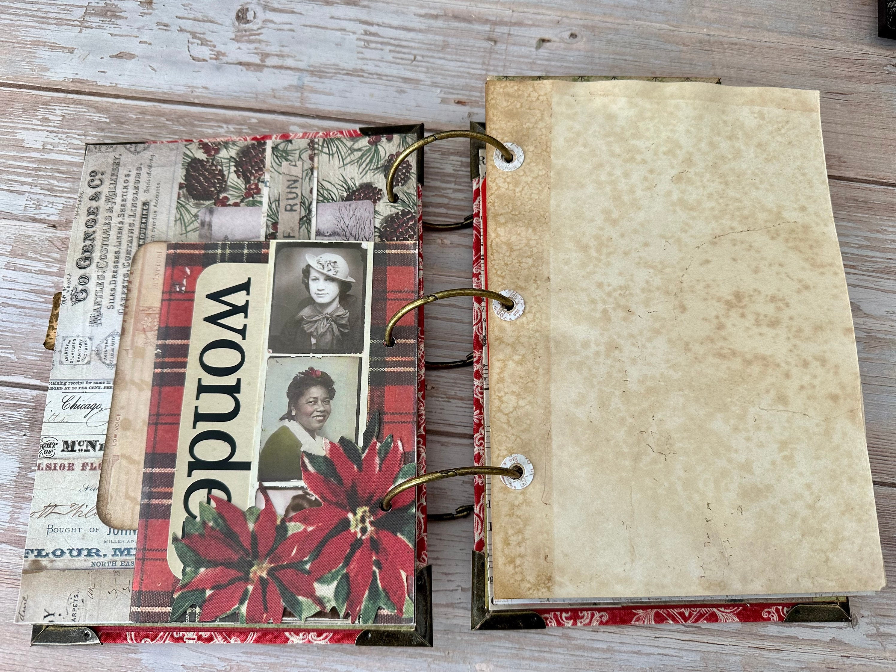 Christmas Ring Bound Journal - Etsy