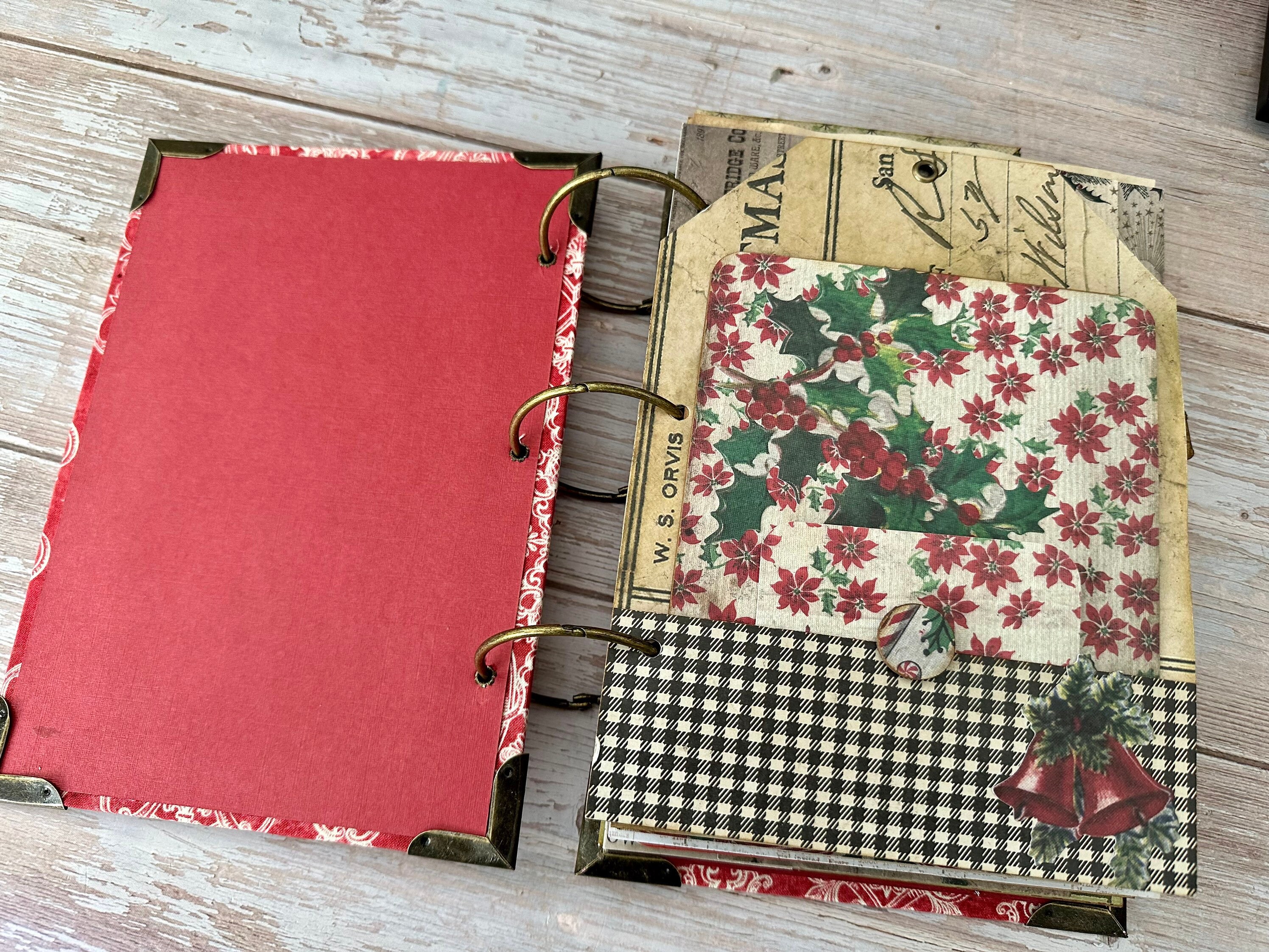 Christmas Ring Bound Journal - Etsy