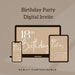 Modern Birthday Party Invitation Template Digital or Printable ...