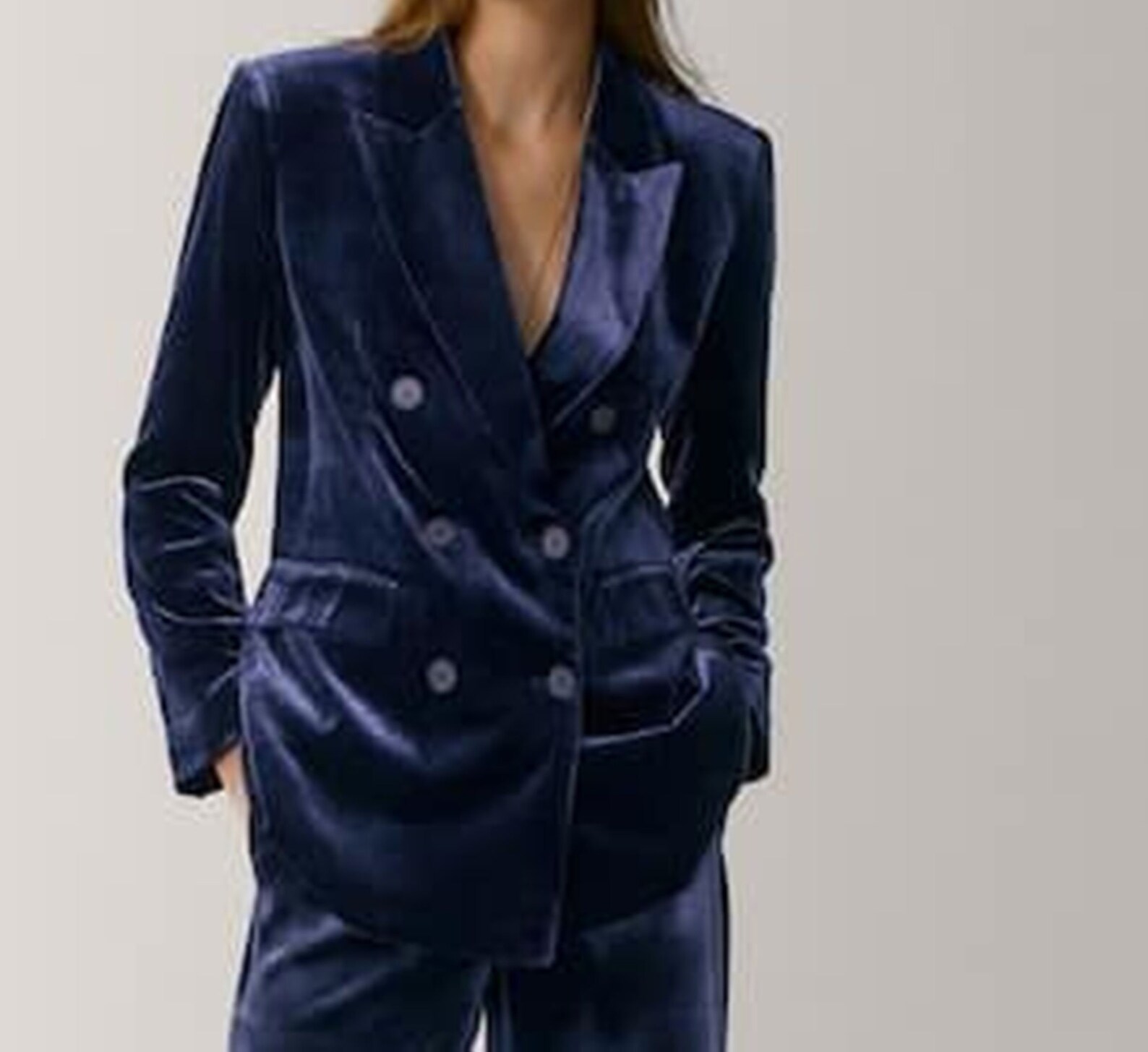 Women Velvet Double Breasted 2 Piece Suit for - Etsy