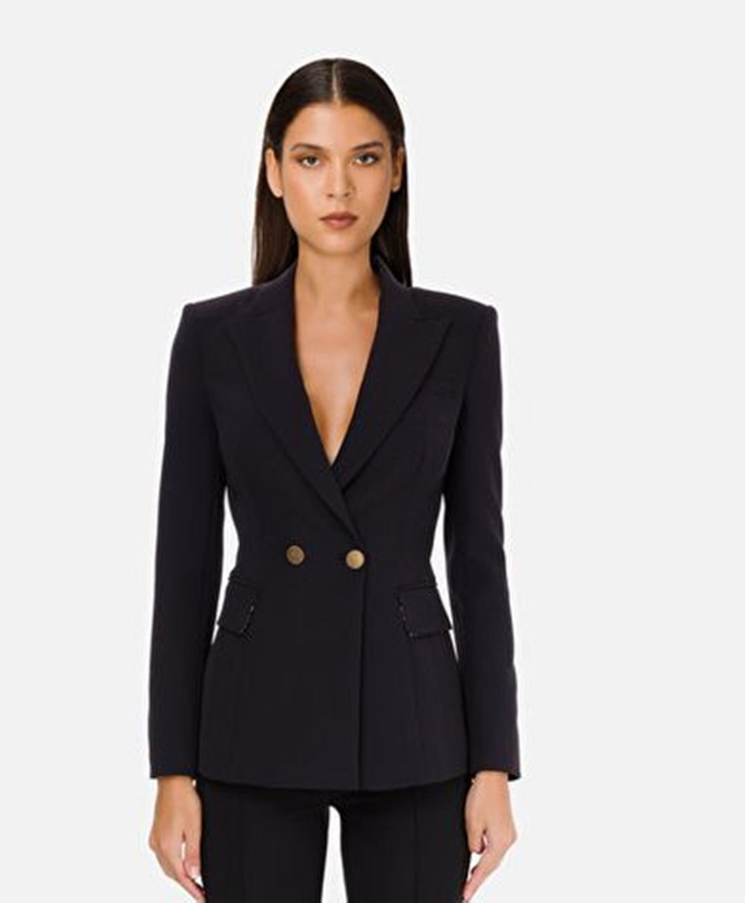Women Double Breasted Two Piece Suit in Black Color./two Piece Suit/top ...