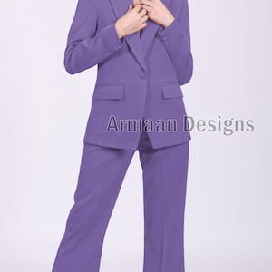 Lavender Suit for Women, Women Lavender Suits, Lavender Formal Pantsuit ...