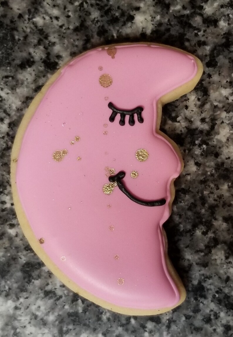 Baby Shower Cookies Over the Moon Cookies Custom Baby Shower Co - Etsy