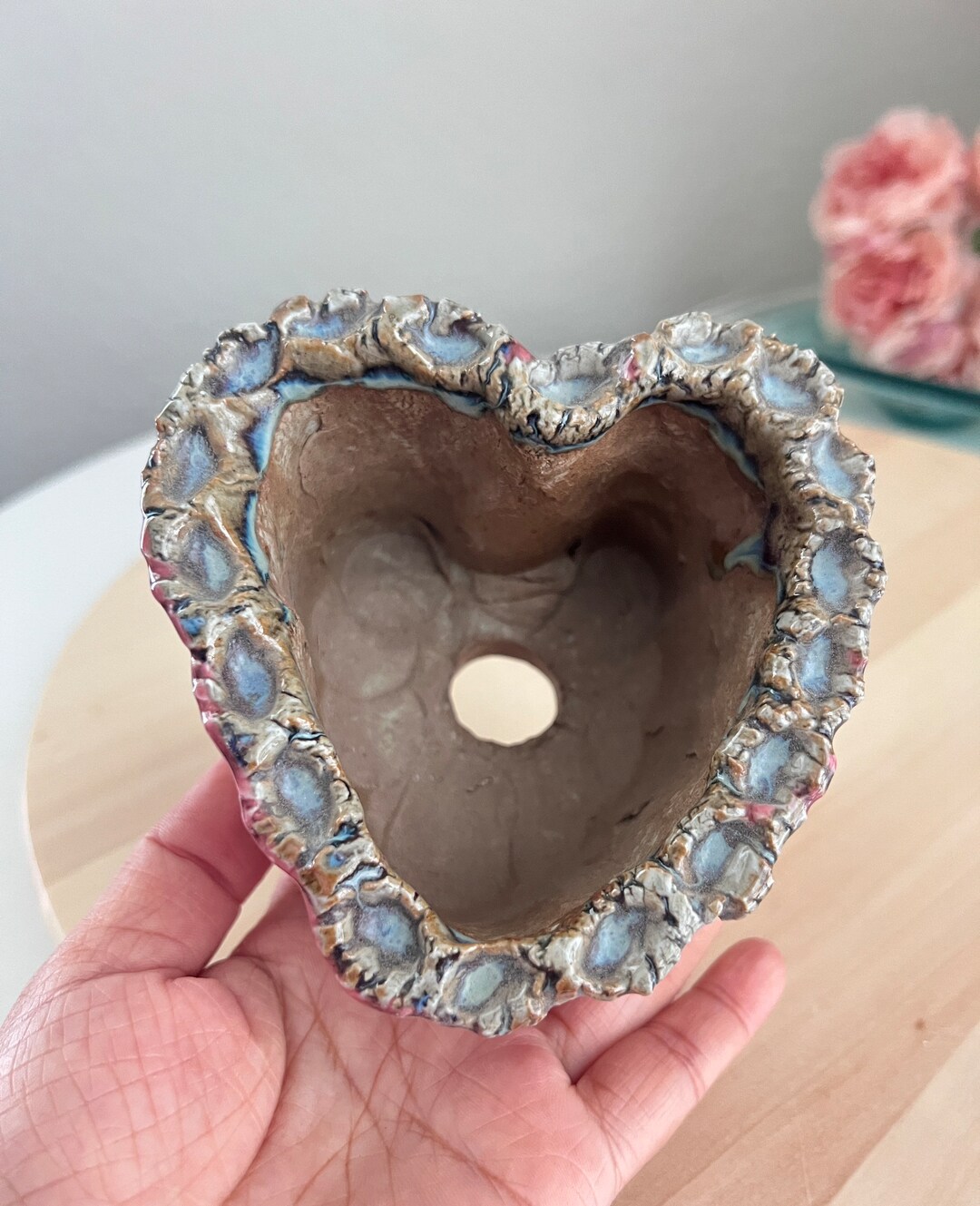 Beautiful Hand Pinched Flowerpot Ceramic Flower/succulent Pot - Etsy