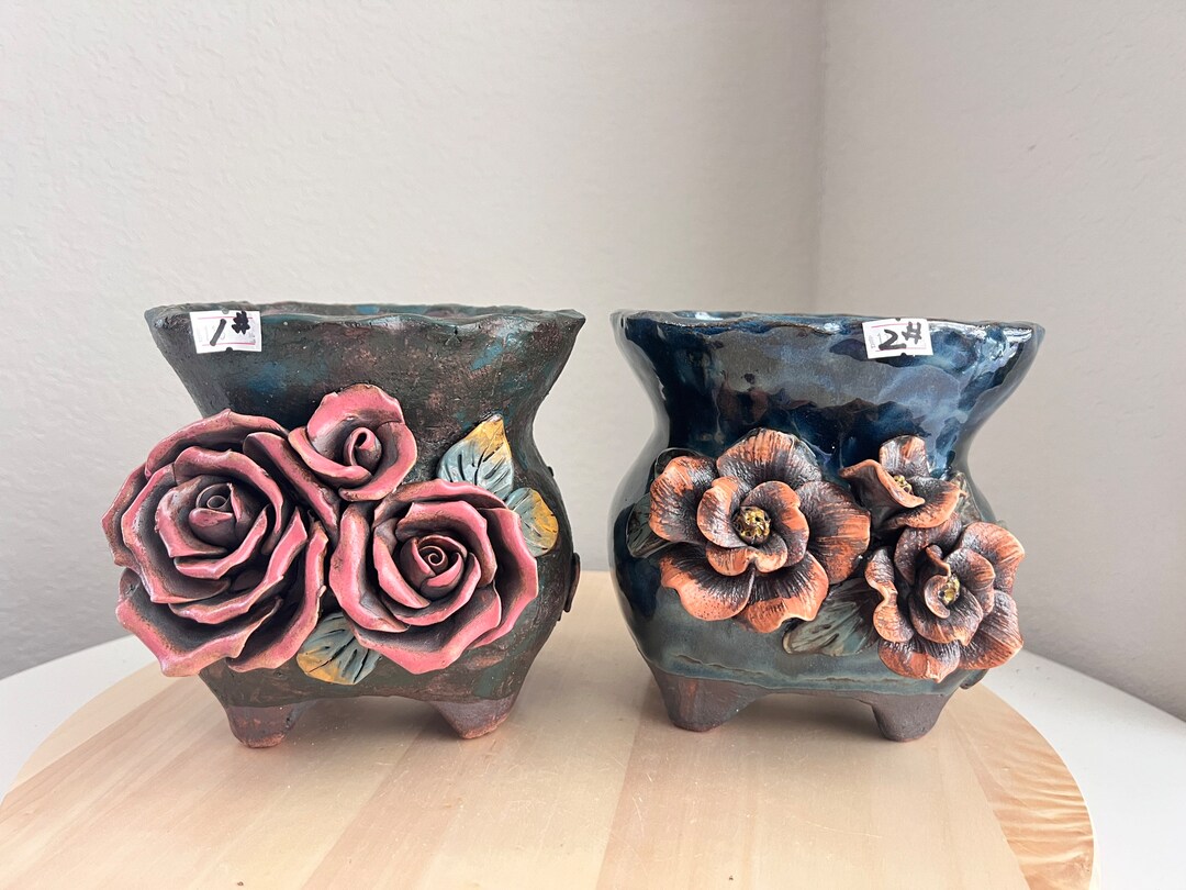Beautiful Hand Pinched Flowerpot Succulent Ceramic Flower Pots - Etsy
