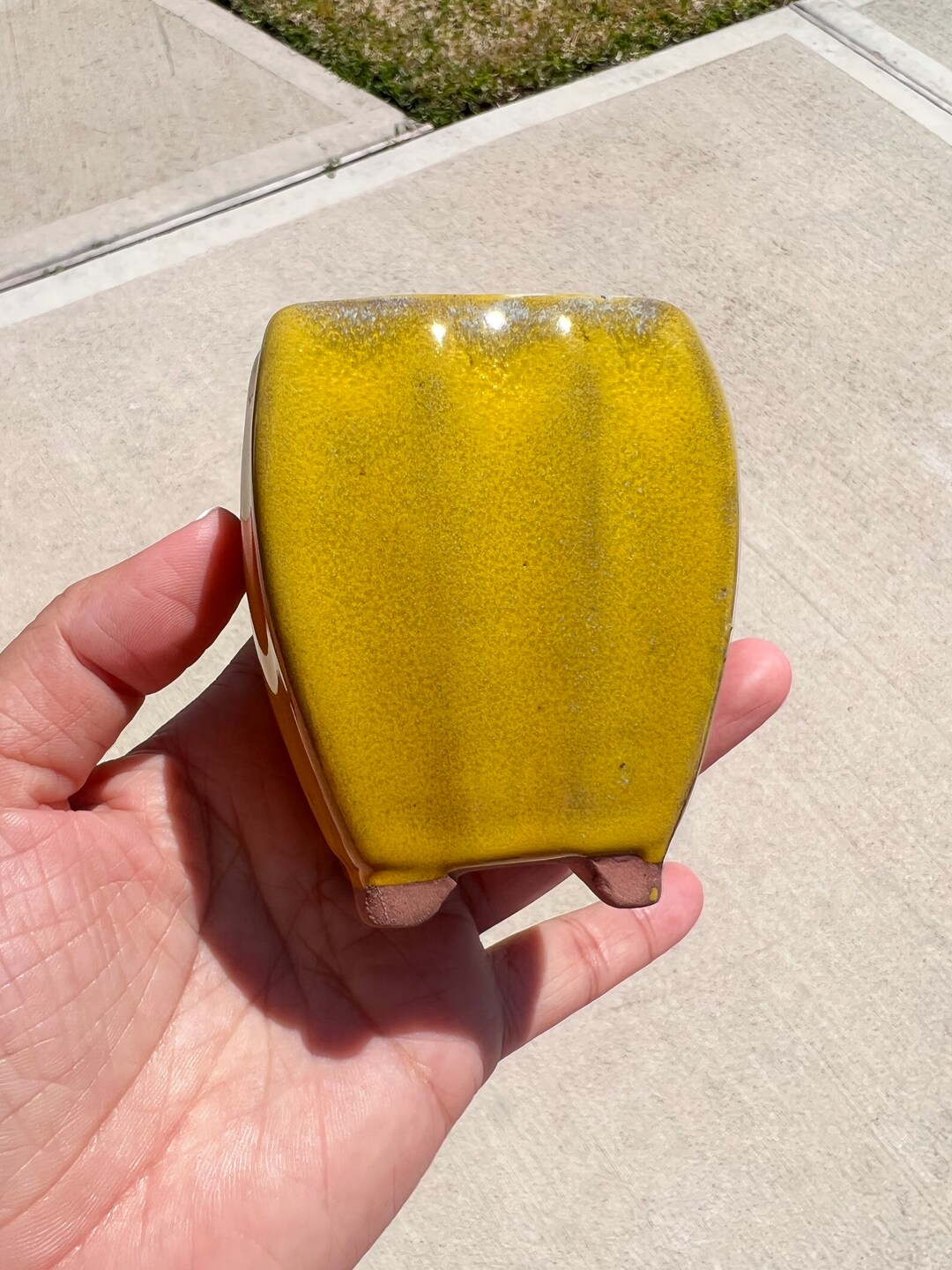Hand Pinched Ceramic Flower Pot: Succulent Planter With Drainage - Etsy