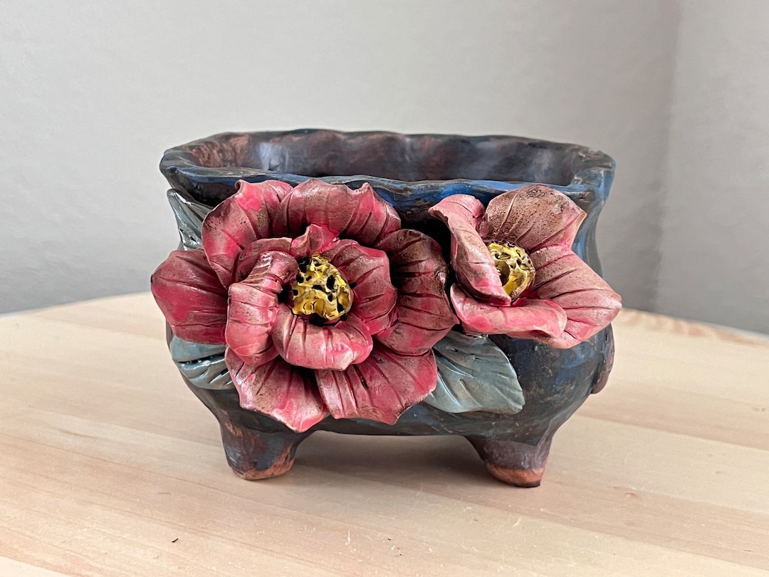 Hand Pinched Ceramic Flower Pot: Succulent Planter - Etsy