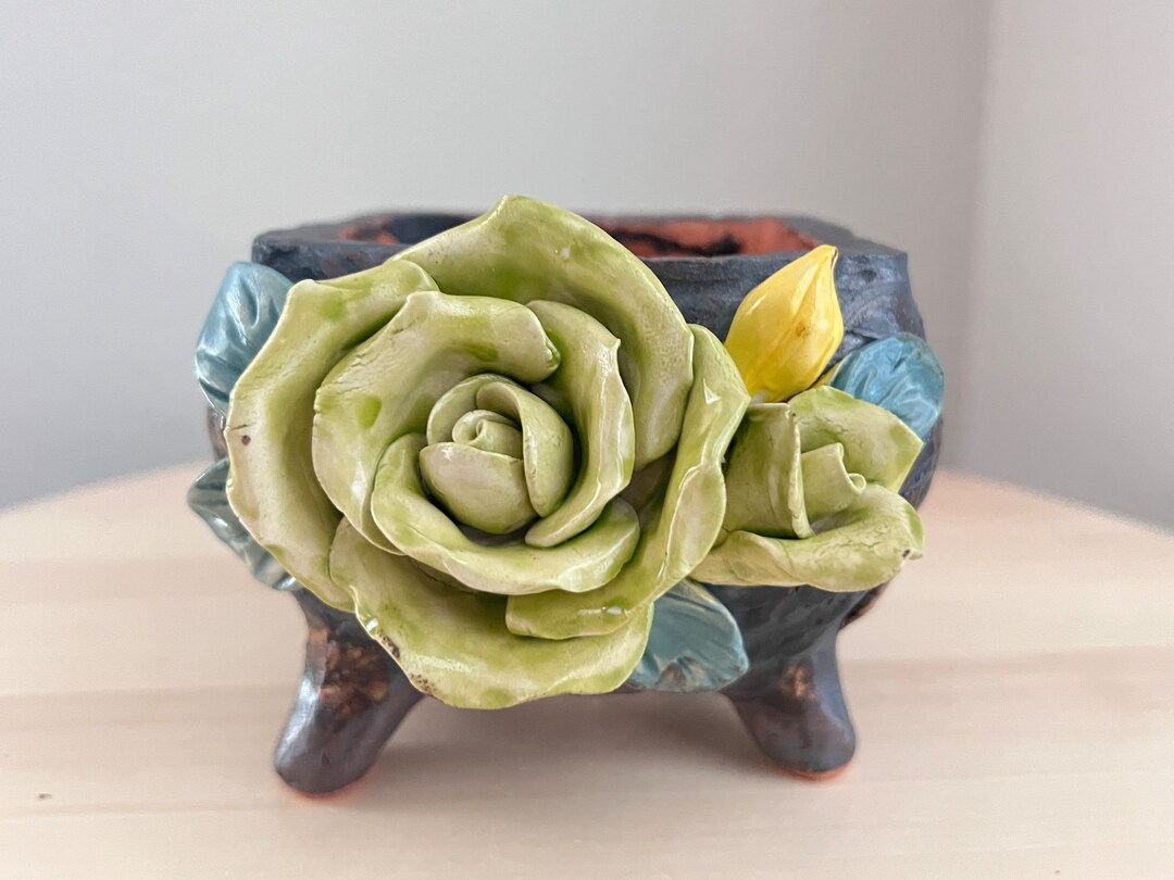 Beautiful Hand Pinched Flowerpot Succulent Ceramic Flower Pots - Etsy