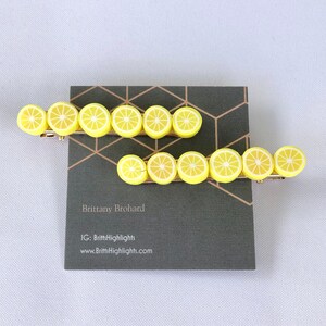Mini Lemon Slice Citrus Fruit Handmade Hair Clip Barrettes - Etsy