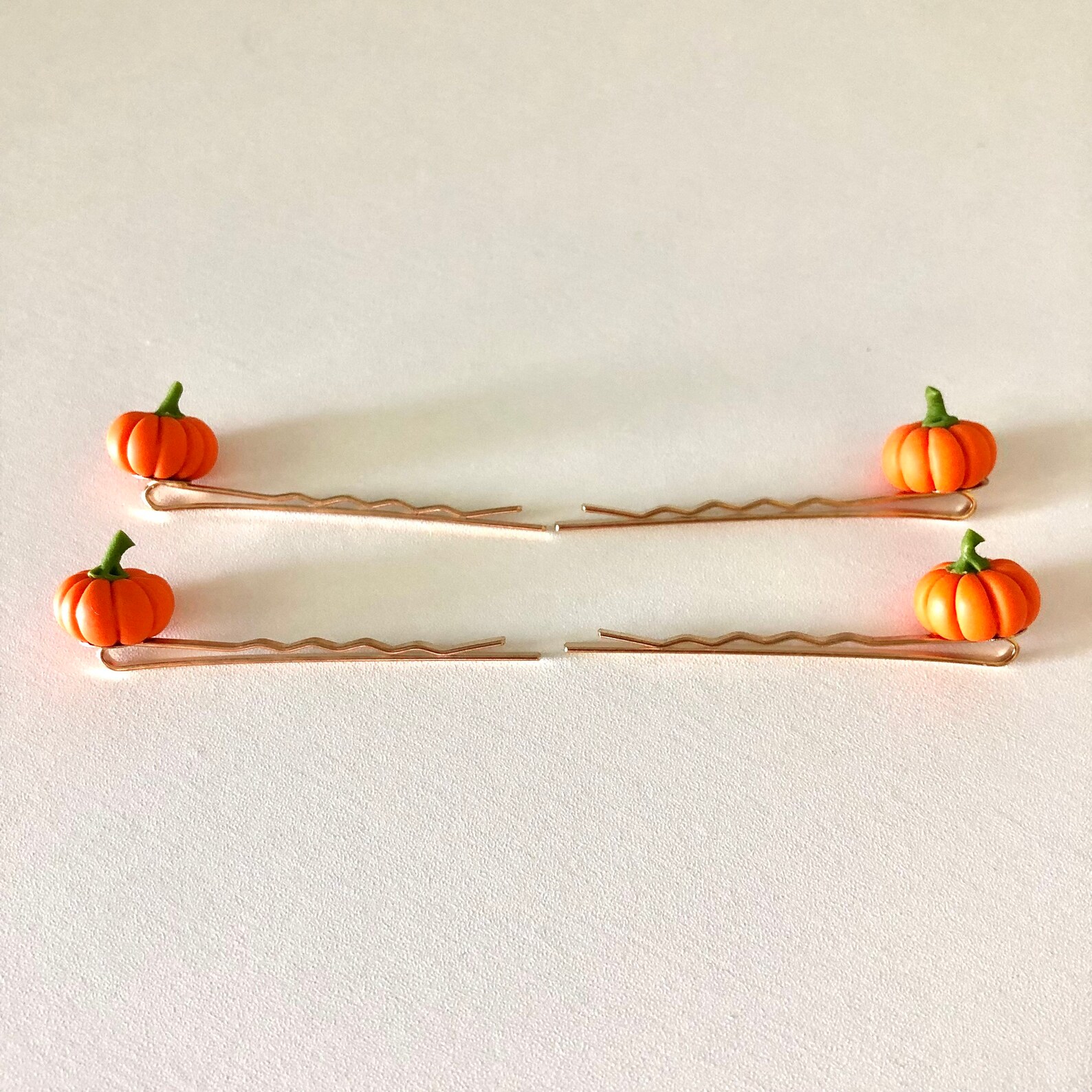 Pumpkin Handmade Hair Pins Fall Hair Clips Pumpkin - Etsy