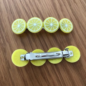 Large Lemon Slice Citrus Fruit Handmade Hair Clip Barrette - Etsy