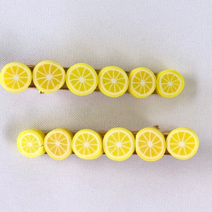 Mini Lemon Slice Citrus Fruit Handmade Hair Clip Barrettes - Etsy