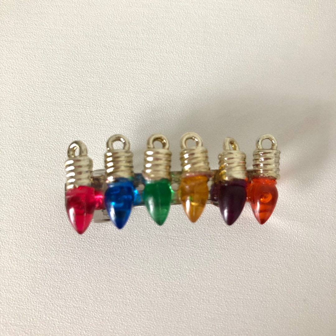 Colorful Christmas Holiday Light Hair Clip Barrette Ugly - Etsy