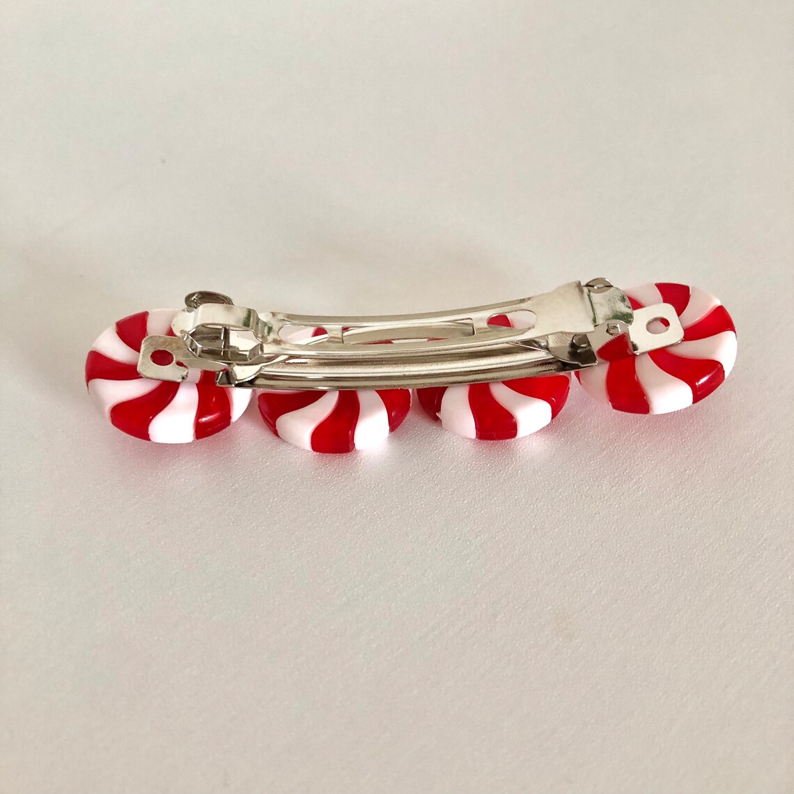 Christmas Peppermint Candy Handmade Hair Clip Barrette-large Version - Etsy