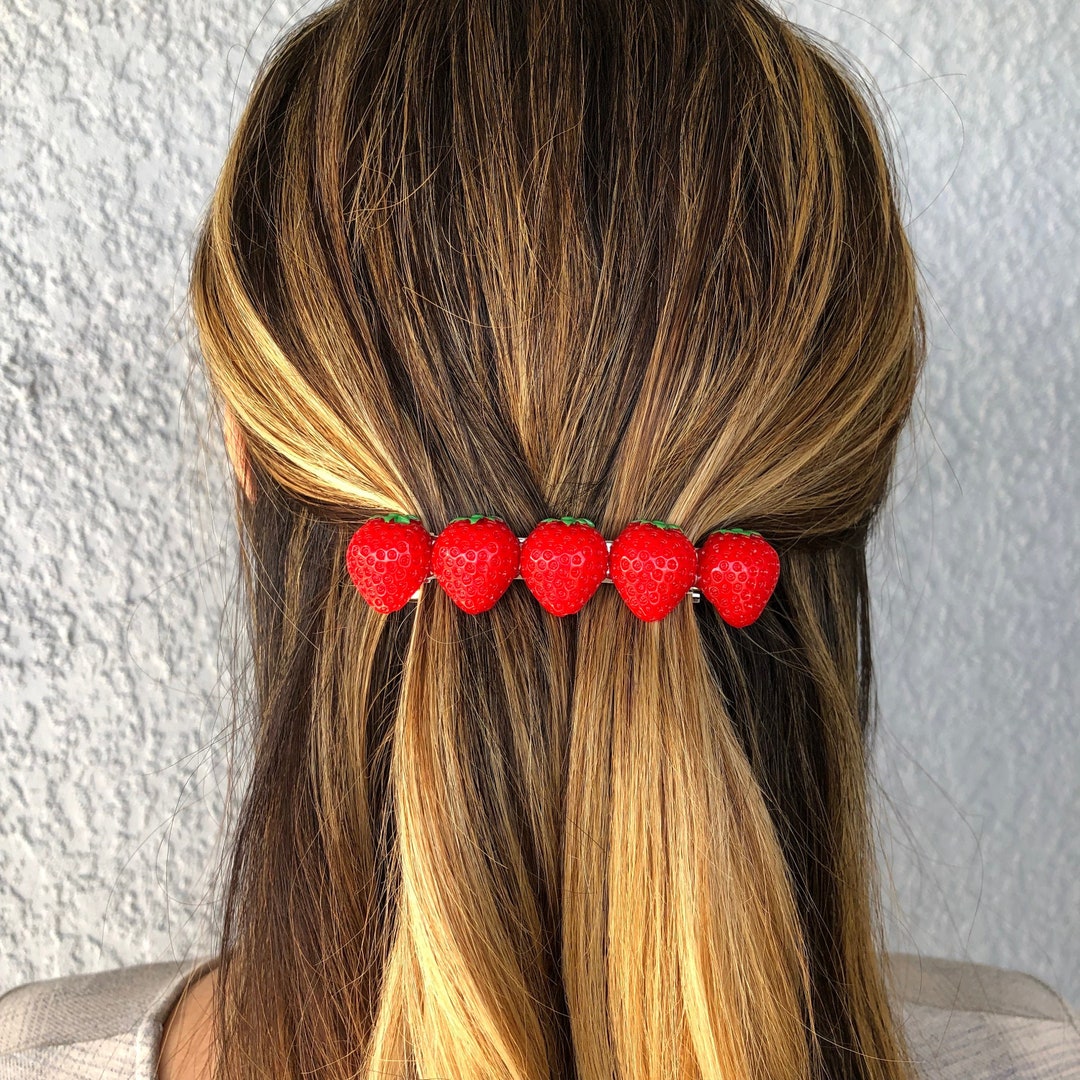 Strawberry Summer Fruit Handmade Hair Clip Barrette - Etsy