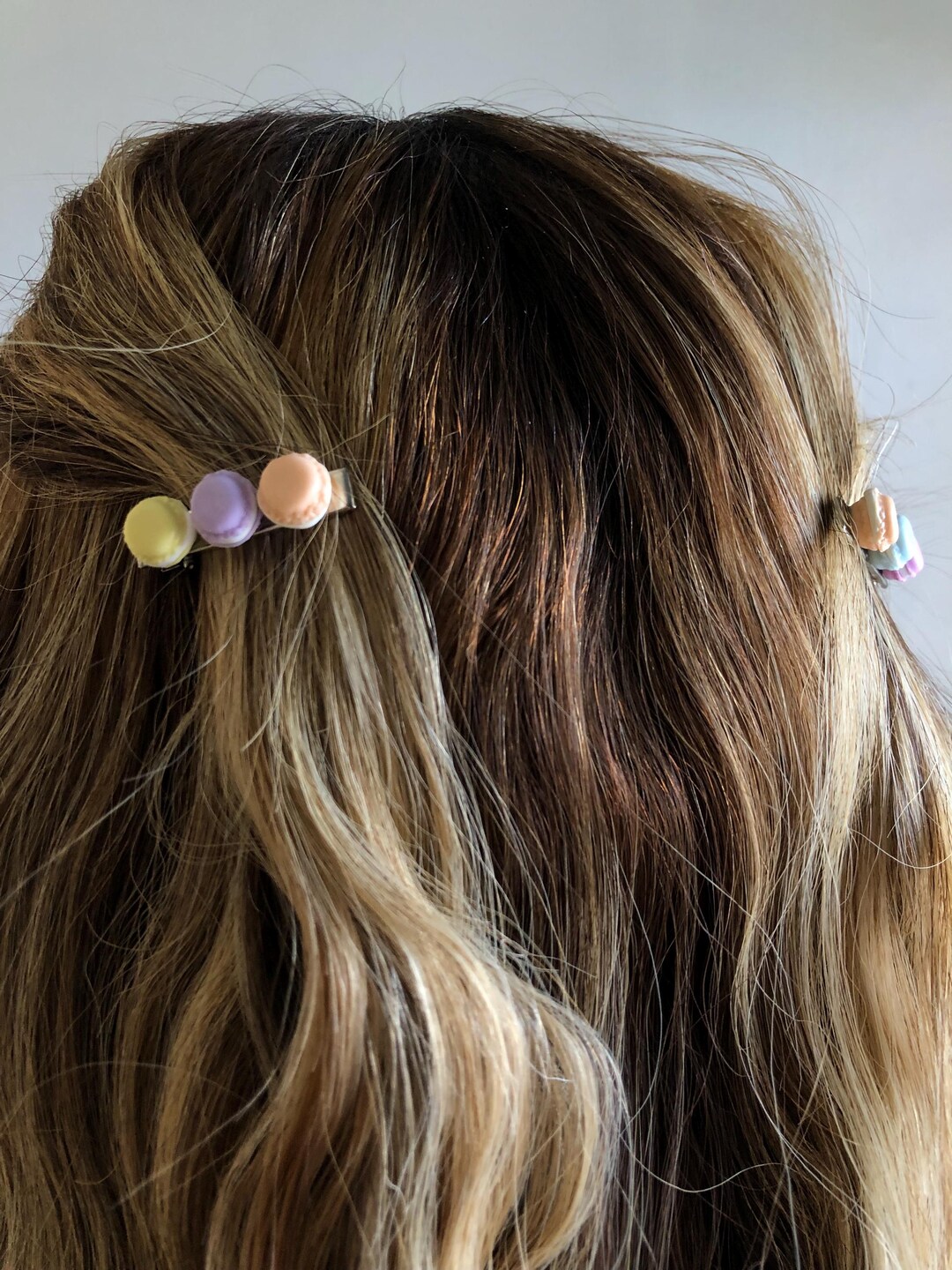 Tiny Macaron Hair Clips, Handmade Pastel Macaron Accessory Barrettes - Etsy