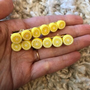 Mini Lemon Slice Citrus Fruit Handmade Hair Clip Barrettes - Etsy