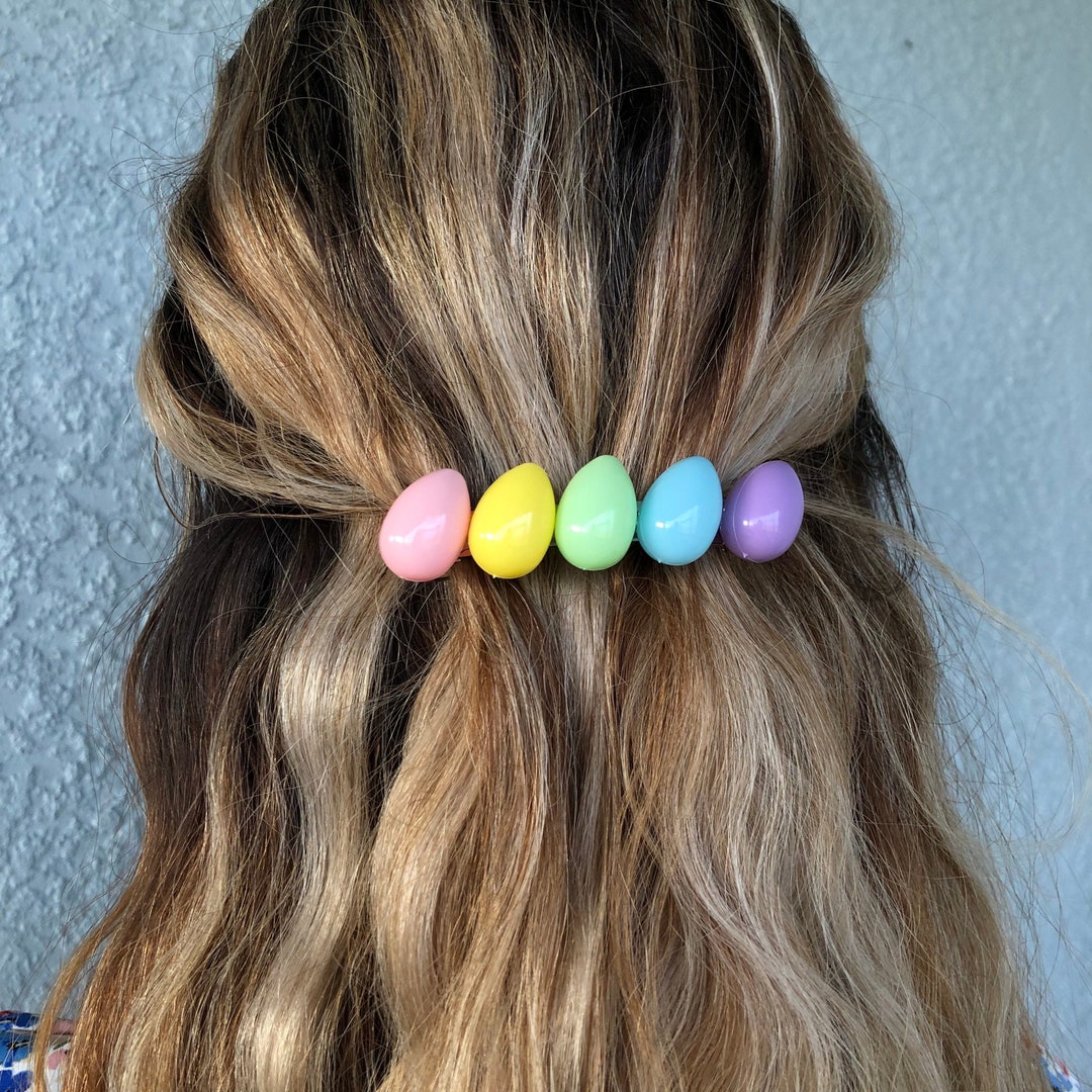 Pastel Spring Easter Egg Hair Clip Barrette - Etsy
