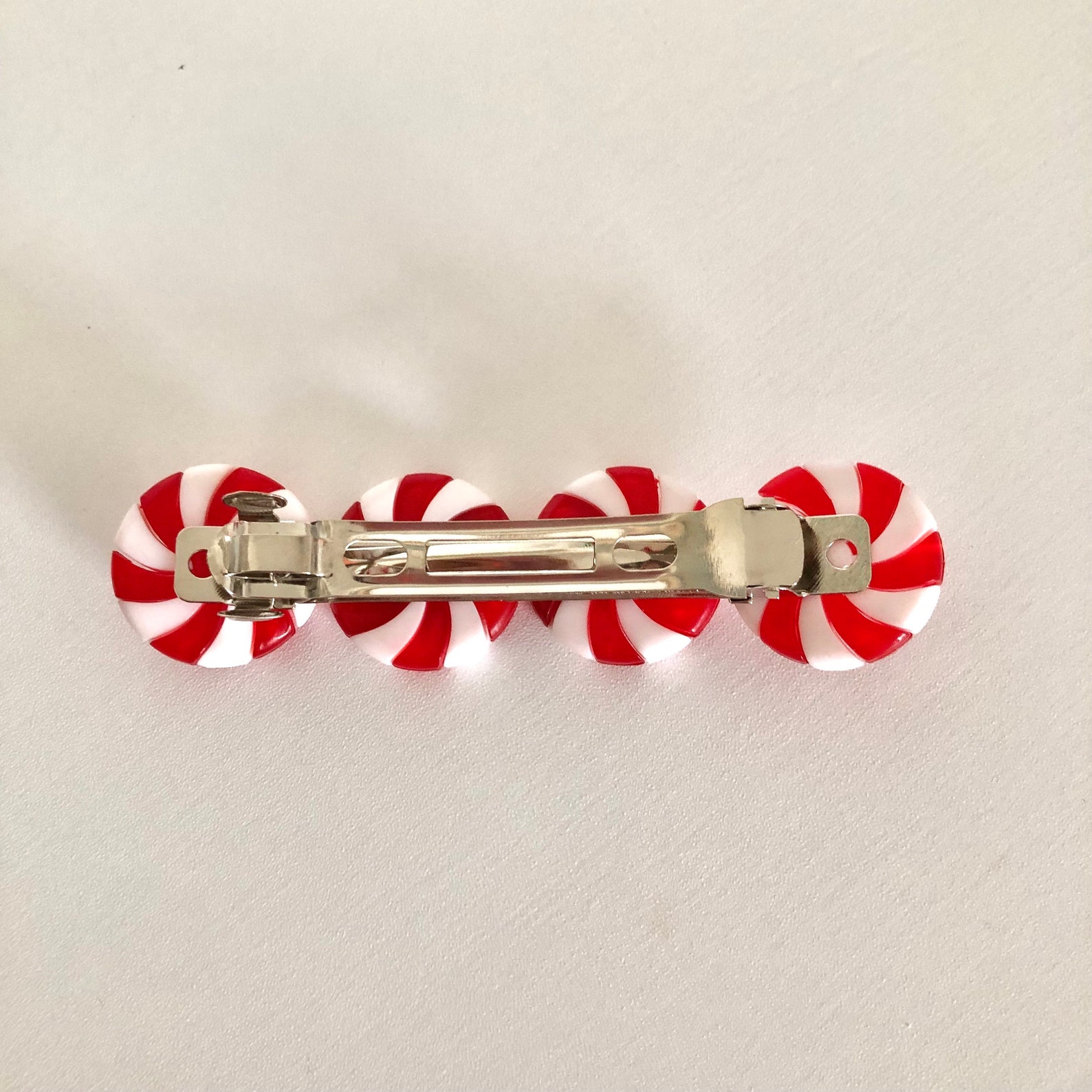 Christmas Peppermint Candy Handmade Hair Clip Barrette-large Version - Etsy