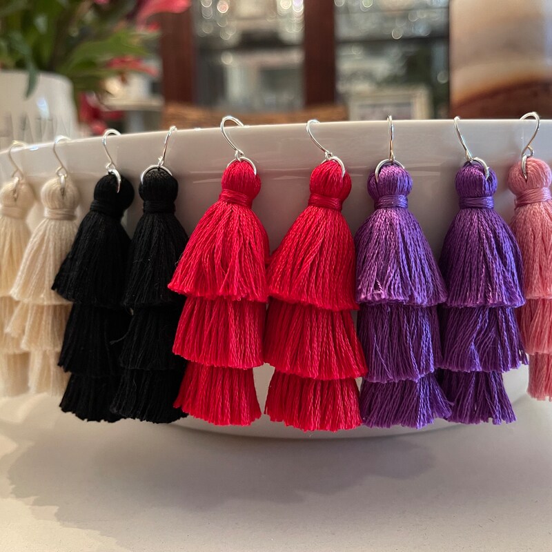 Tassel Earrings - Etsy