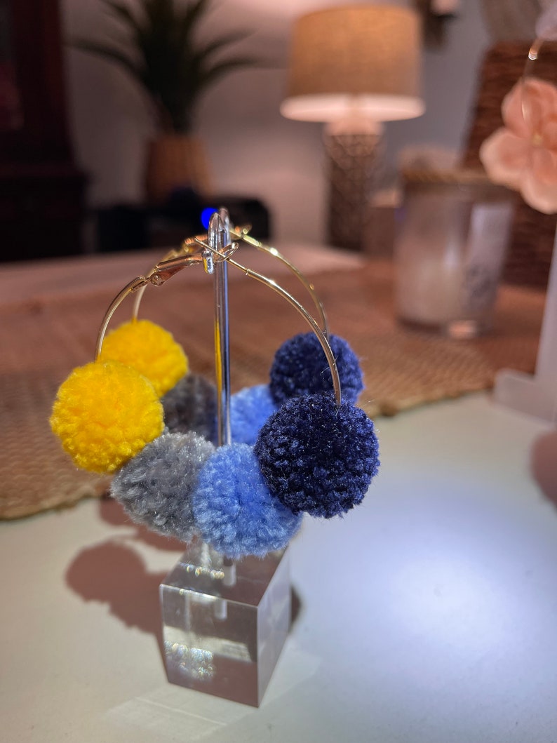 Memphis Grizzlies Pom Pom Earrings - Etsy