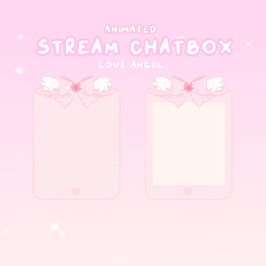 Animated Chat Box | Cute Twitch Overlay With Adorable Pink Love Angel ...