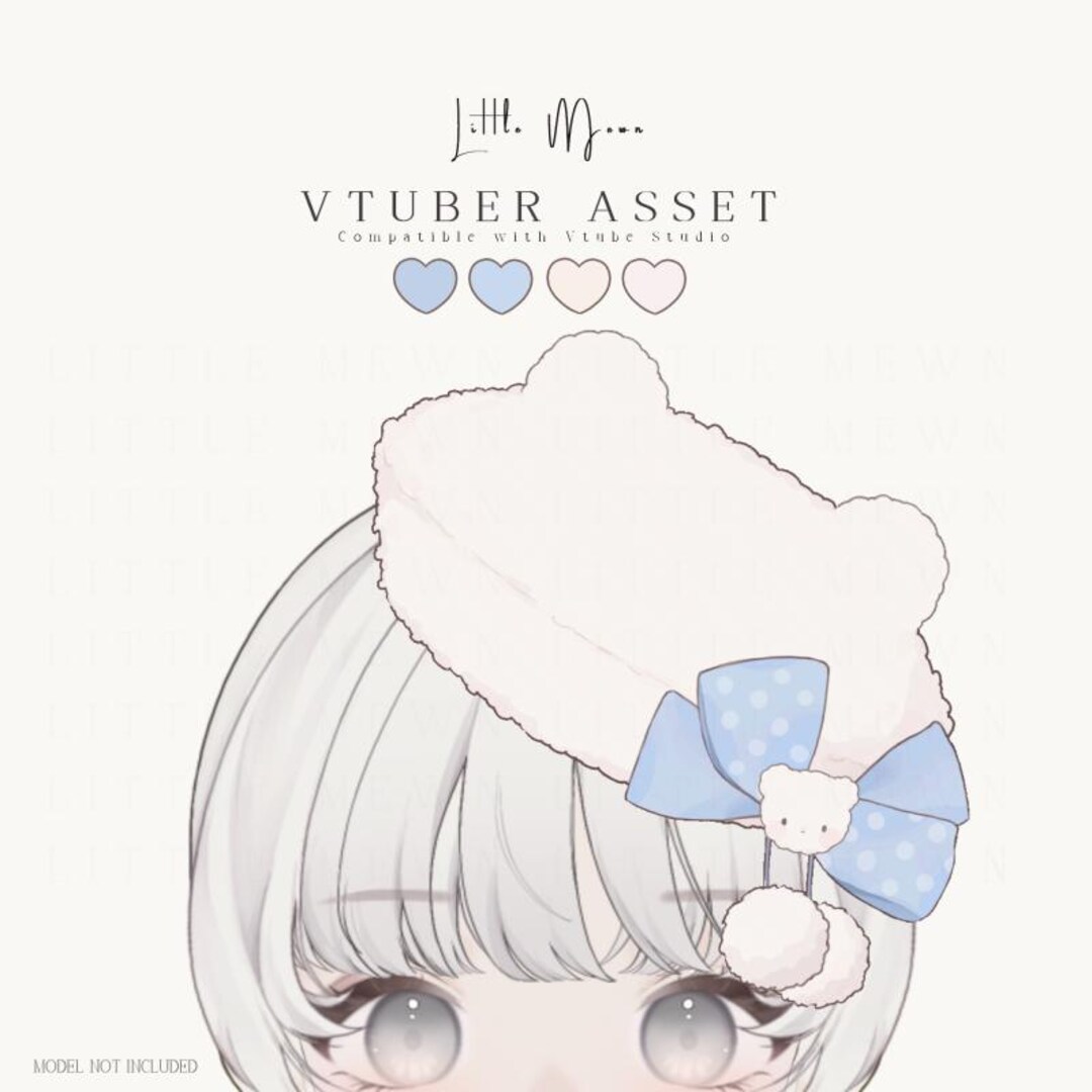 Vtuber Bear Beret Hat Asset for Vtube Studio, Fully Rigged Animated ...