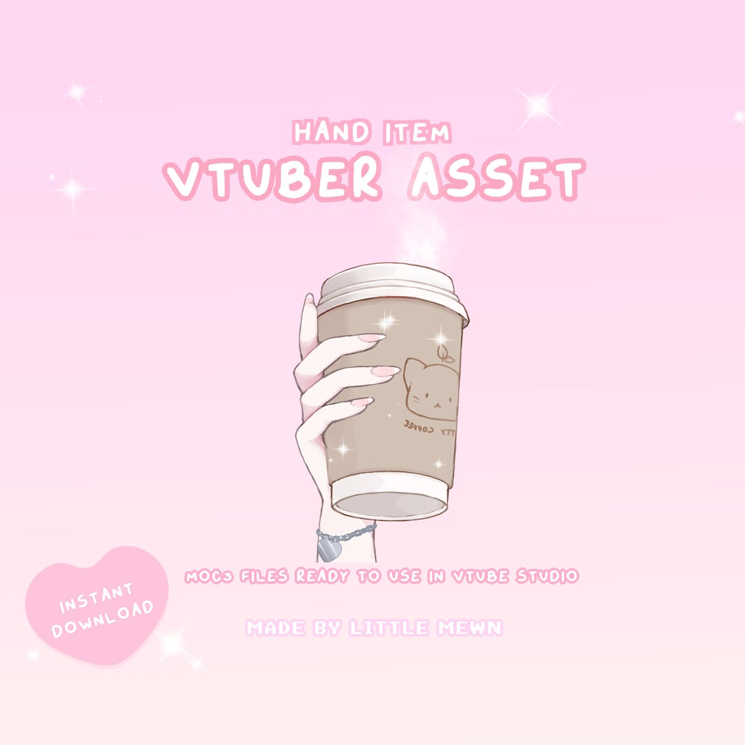 Vtuber Asset | Rigged Kitty Coffee - Etsy
