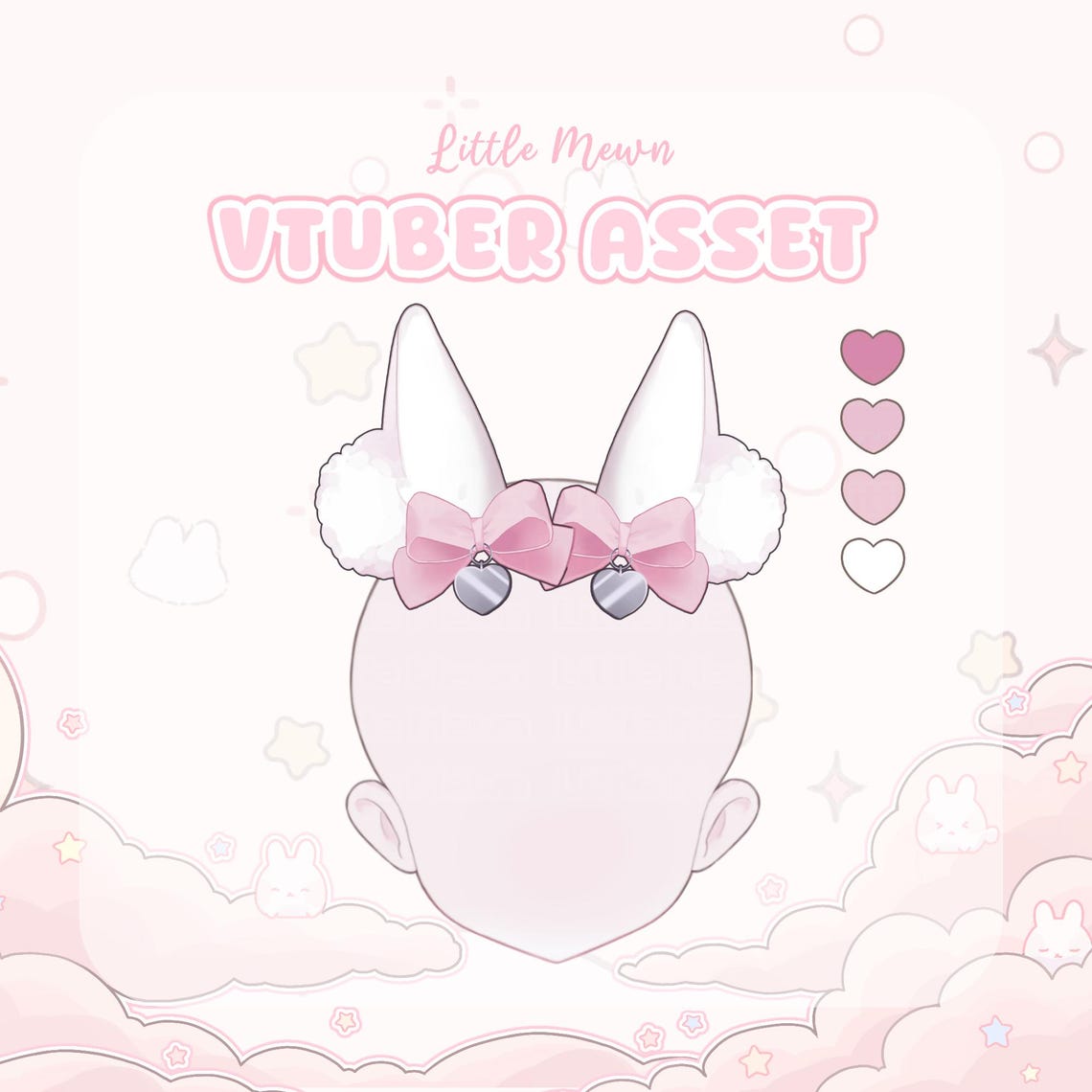 Vtuber Asset | Rigged Princess Bunny Ears - Etsy