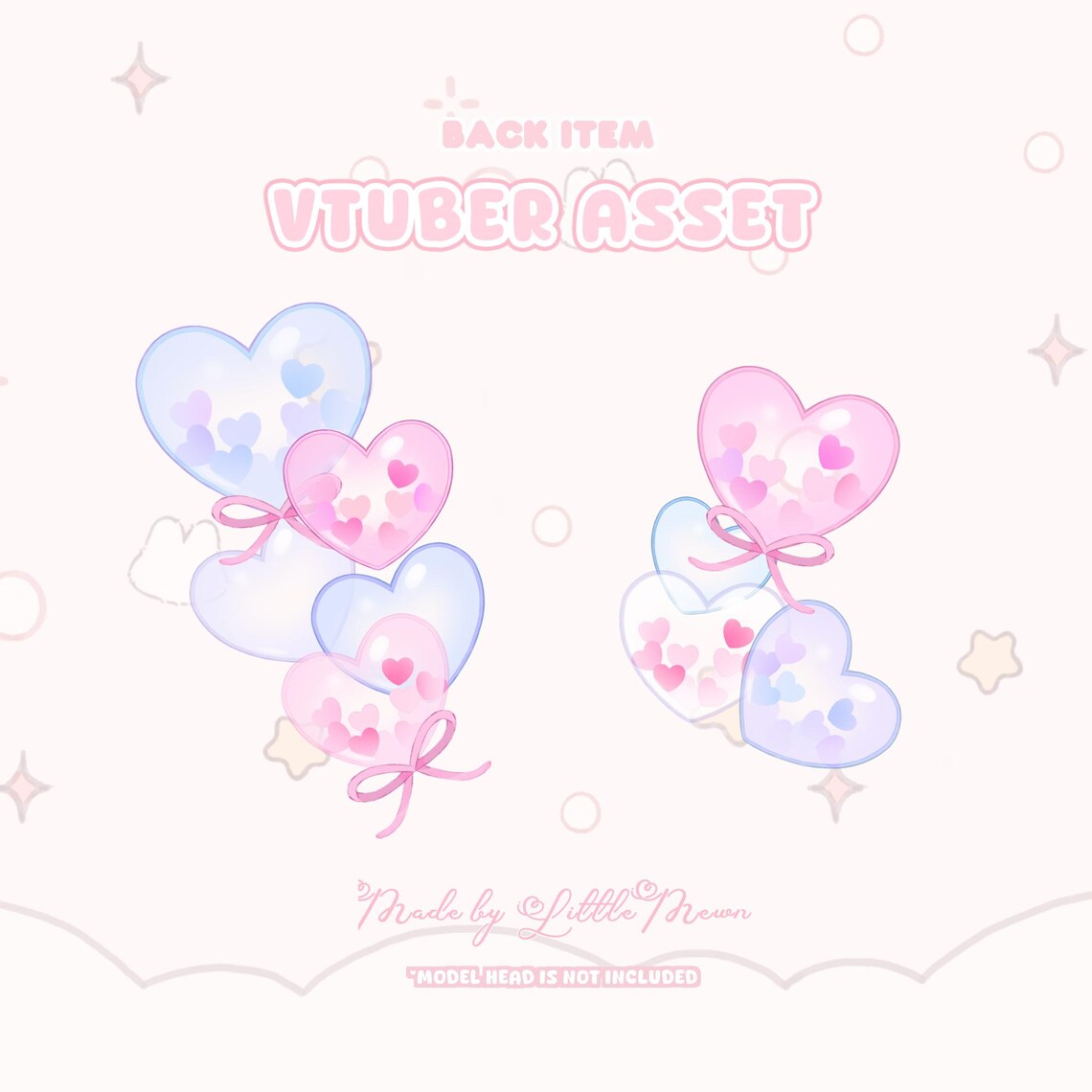 Vtuber Asset | Rigged Heartopia Confetti Balloons - Etsy