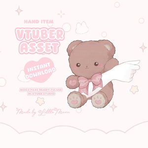 Vtuber Asset | Rigged Sweet Heart Bear - Etsy