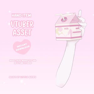Vtuber Asset Moon Milk Vtube Studio - Etsy