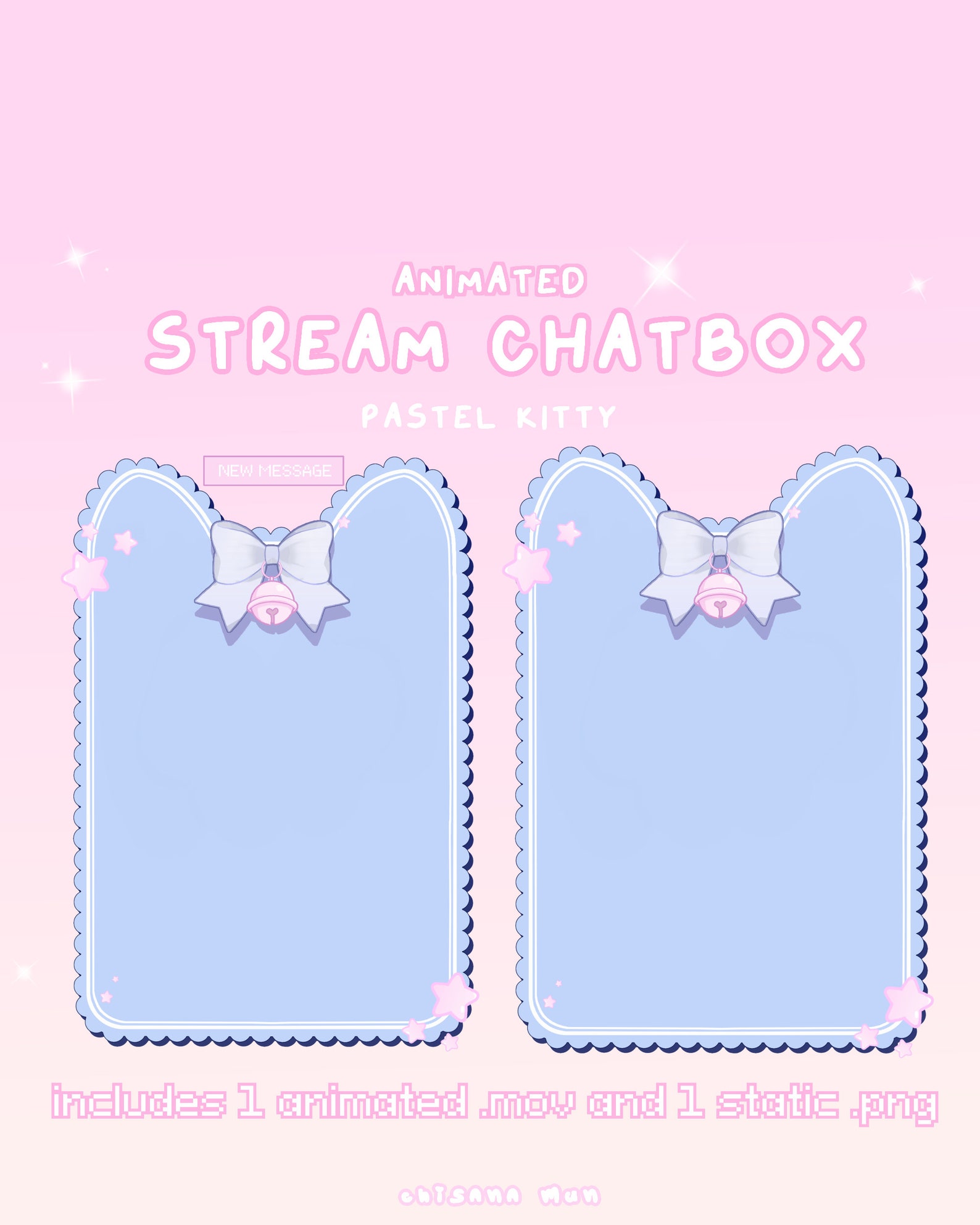 Animated Blue Cat Chat Box Twitch Overlay (digital Download) - Etsy