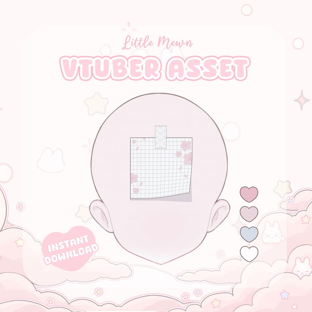 Vtuber Asset | Customizable Sticky Note | Vtube Studio - Etsy