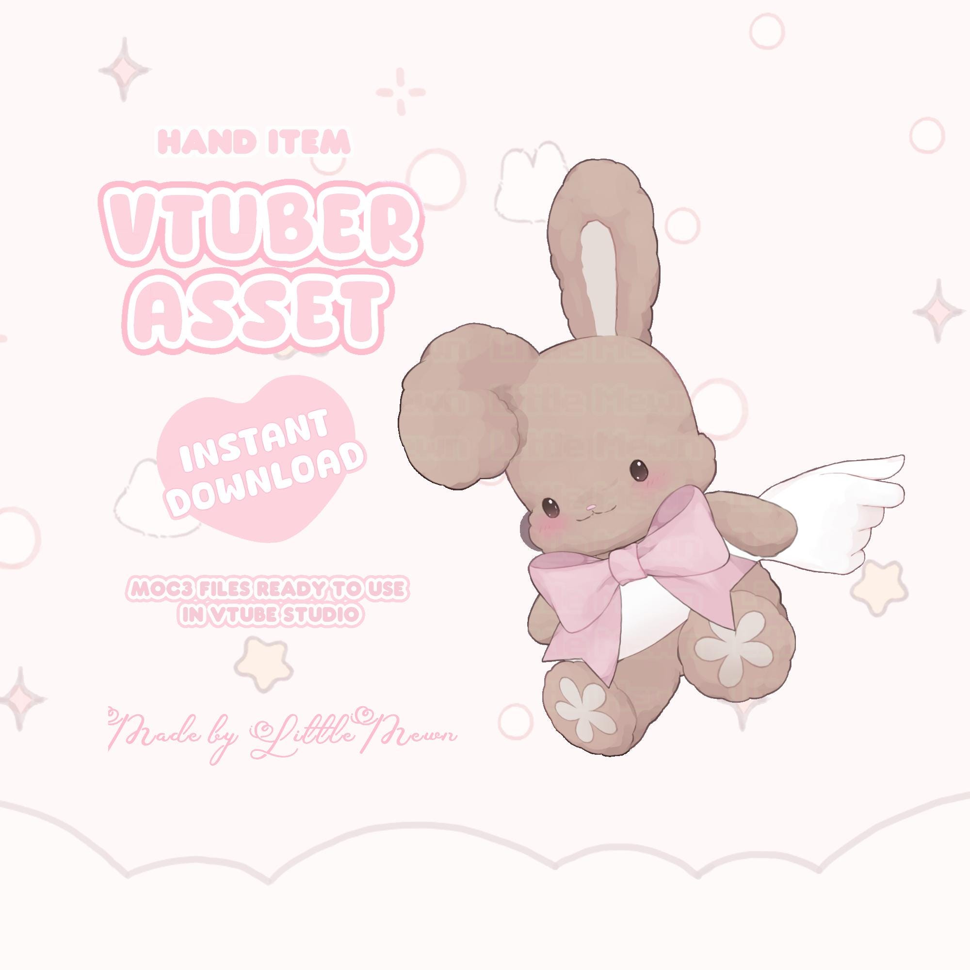 Vtuber Asset | Rigged Biscuit Bunny Plush - Etsy