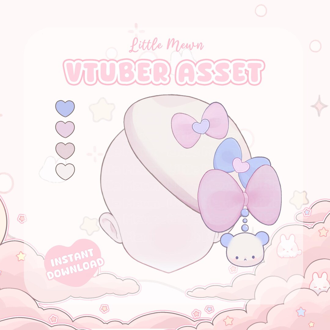 Vtuber Asset | Rigged Pastel Puff Bear-et - Etsy