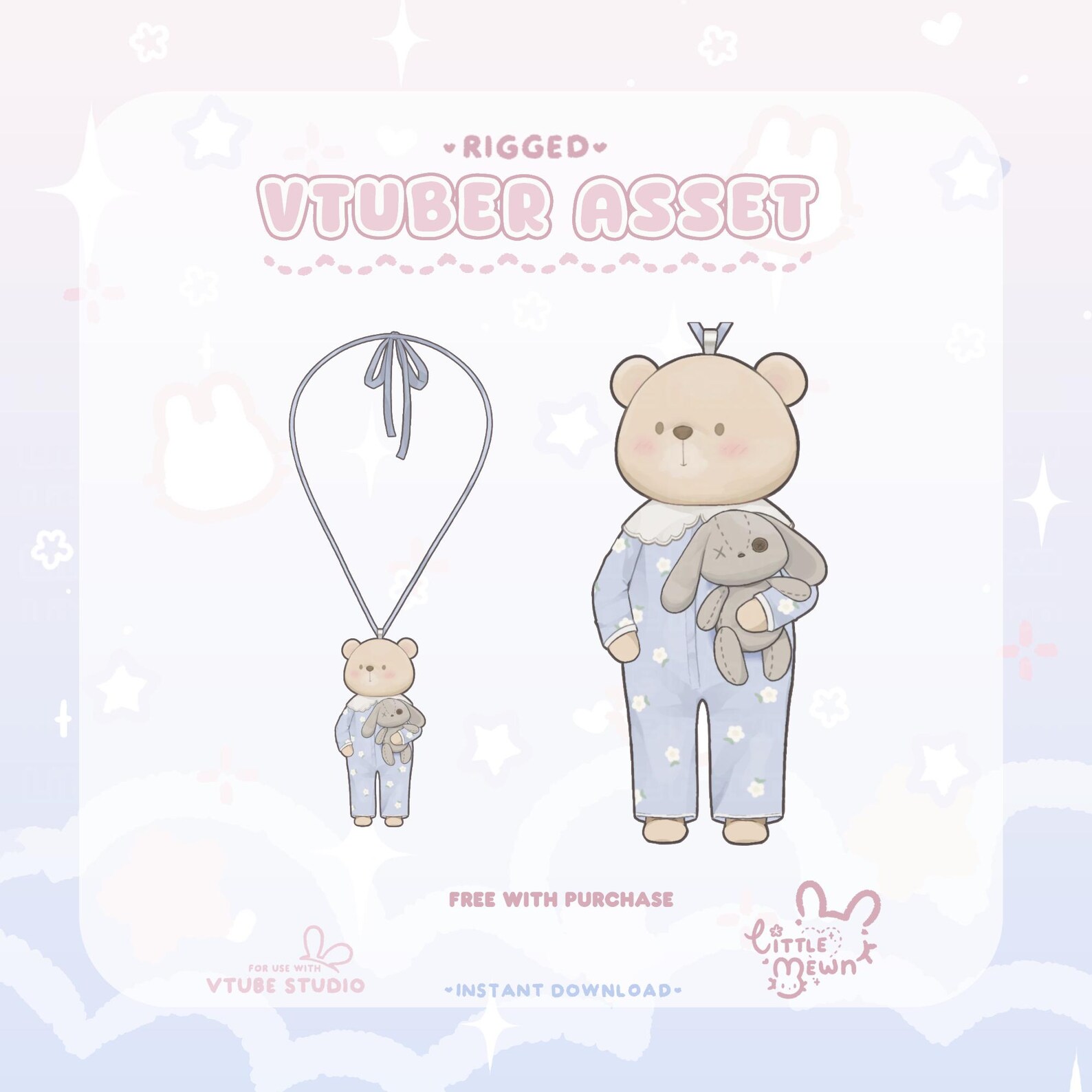 Vtuber Asset | Customizable Oso Bear Sticky Note | Vtube Studio - Etsy