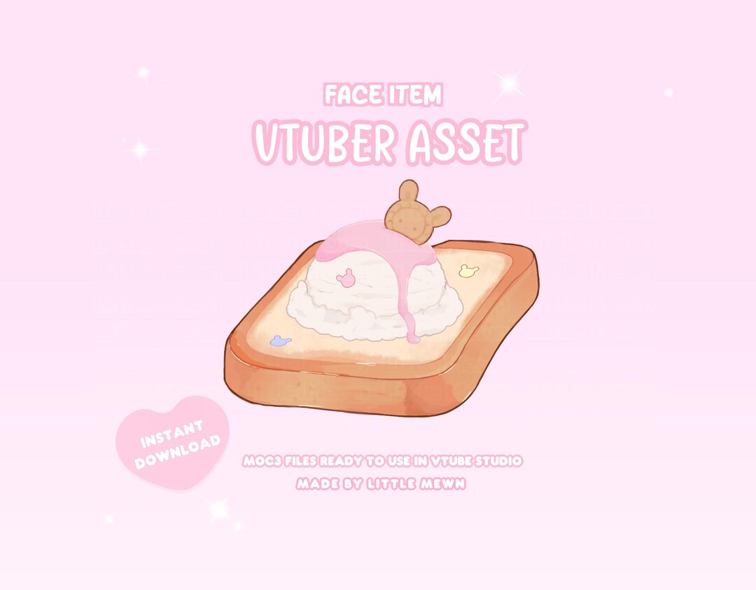 Vtuber Asset | Rigged Ice Cream French Toast - Etsy