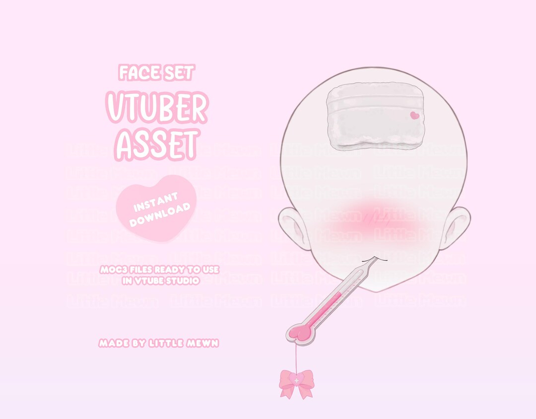Vtuber Asset | Sweet Care Kit | Vtube Studio - Etsy