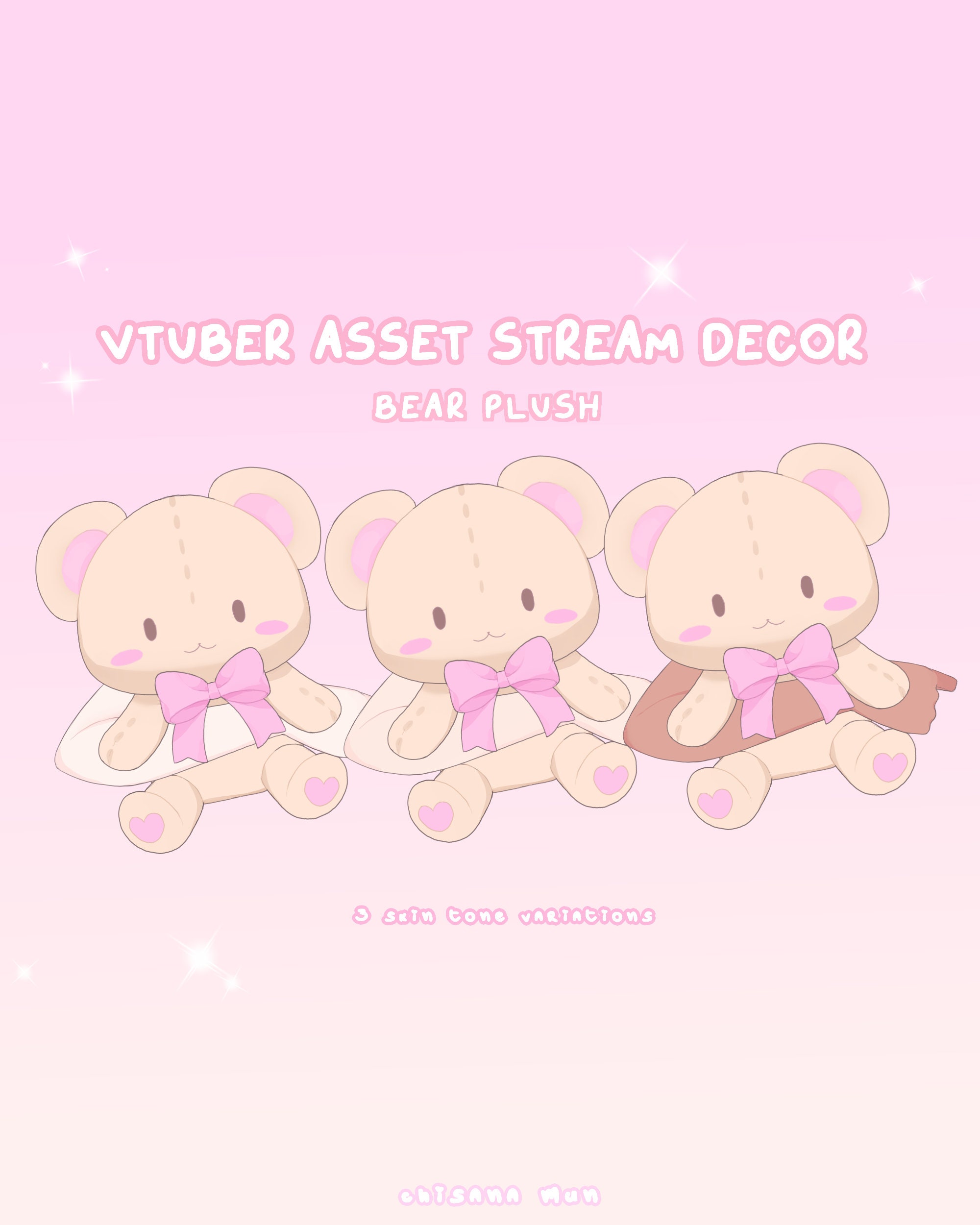 Vtuber Asset Rigged Cute Bear Plush - Etsy