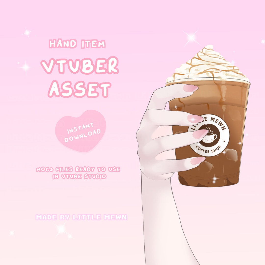 Vtuber Asset | Rigged Iced Latte - Etsy
