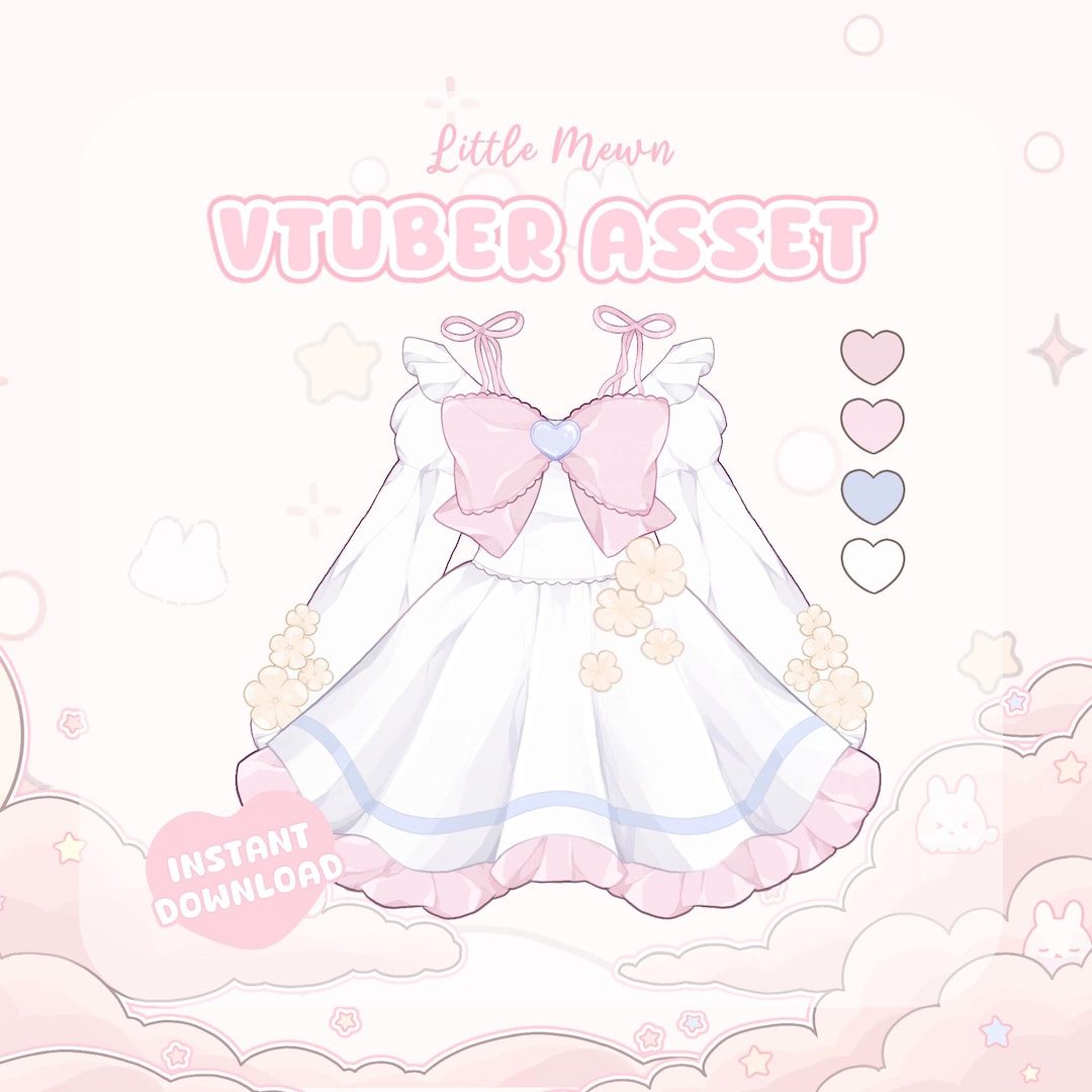 Vtuber Asset | Winter Princess Leia Dress | Vtube Studio - Etsy
