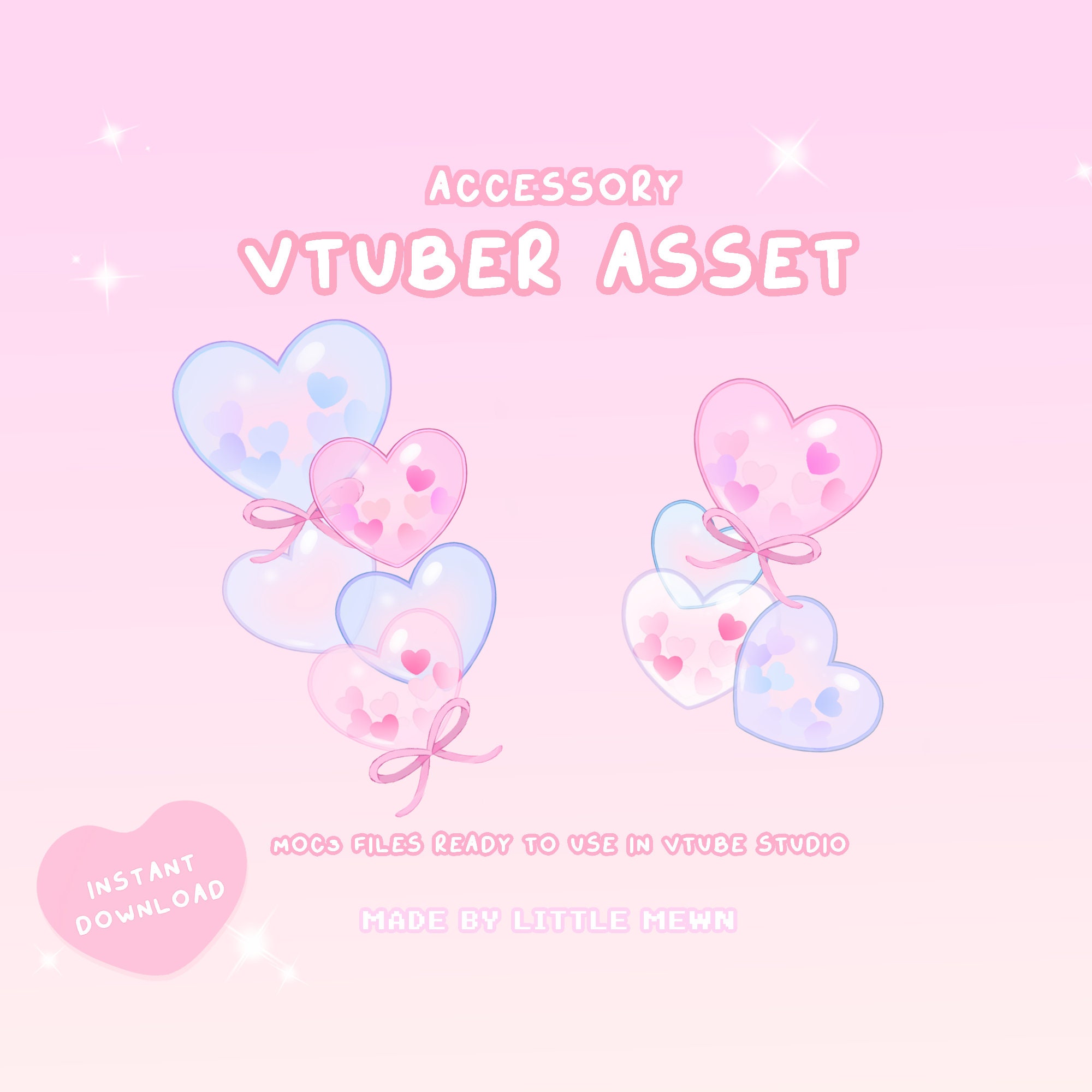 Vtuber Asset Rigged Heartopia Confetti Balloons - Etsy UK
