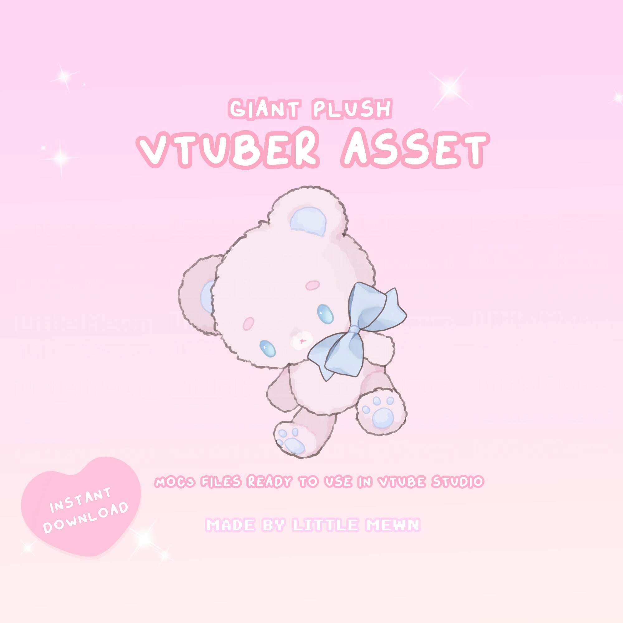 Vtuber Asset Rigged Cute Giant Bear Plush - Etsy UK